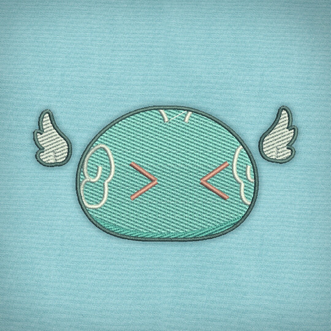 Anemo Slime Character Patch - Cute Machine Embroidery File - Etsy