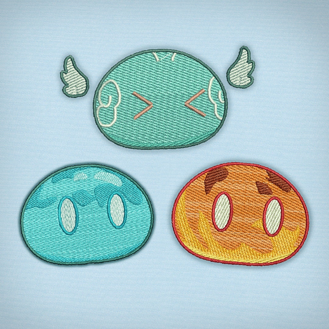 Anemo/hydro/pyro Slime Combi Pack - Machine Embroidery Files - Etsy