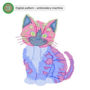 Kitten - Machine Embroidery Files - Etsy
