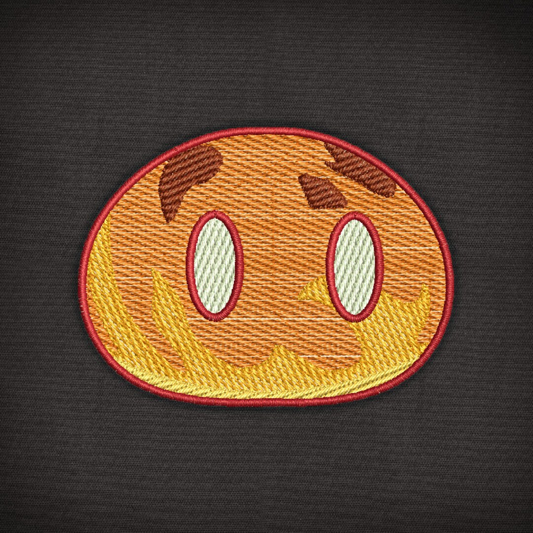 Pyro Slime Character Patch - Cute Machine Embroidery File - Etsy