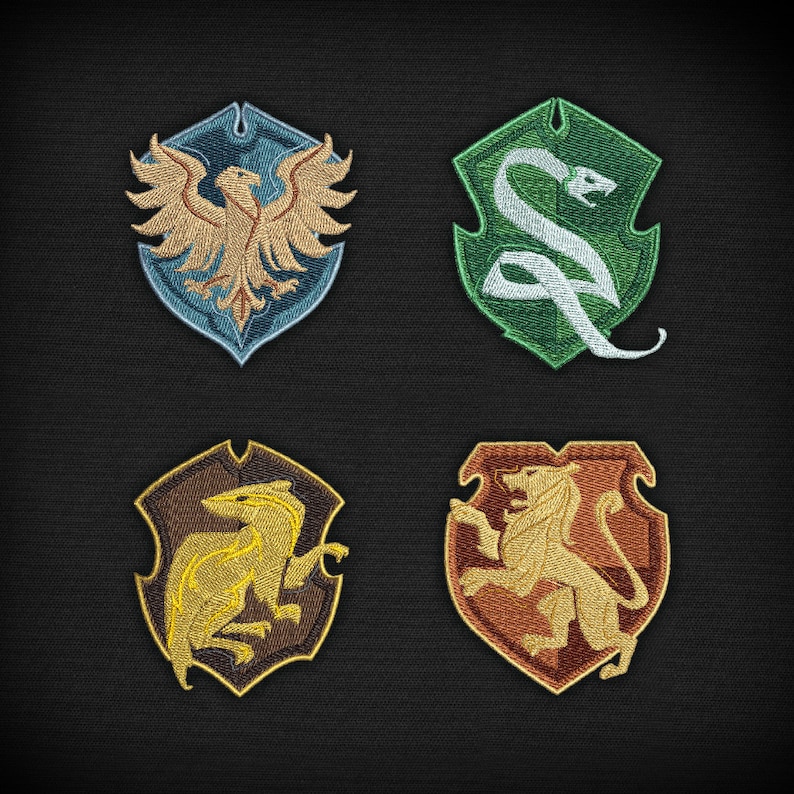 Wizard School Legacy House All Patches - Machine Embroidery Files - Etsy