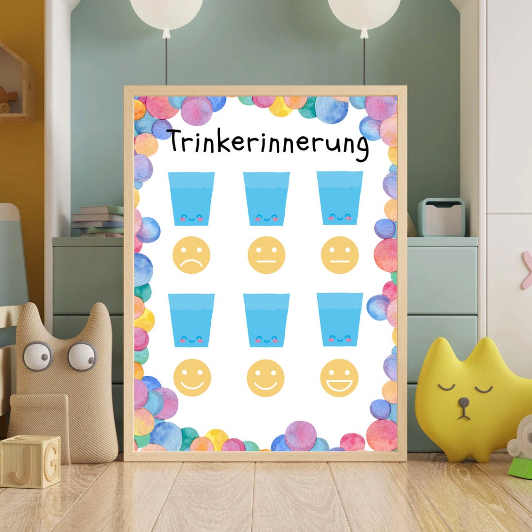 Drinking Reminders for Children | Reward Chart and Drinking Schedule ...