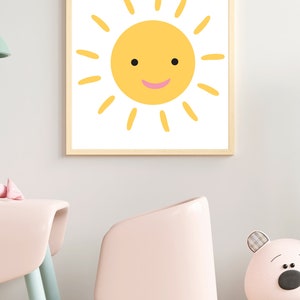 Sun Poster, Sun Poster, You Are My Sunshine, Children's Room Poster ...