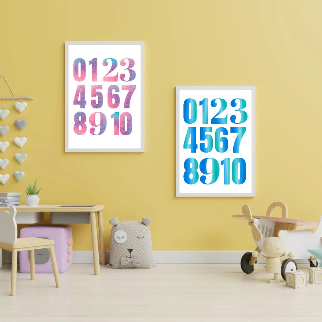 Numbers Poster, Numbers Poster to Print Out, Number Poster Children's ...