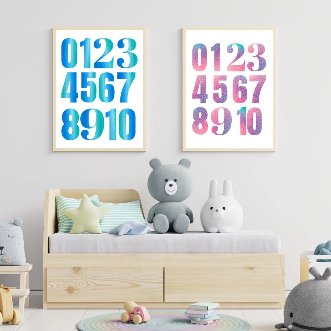 Numbers Poster, Numbers Poster to Print Out, Number Poster Children's ...