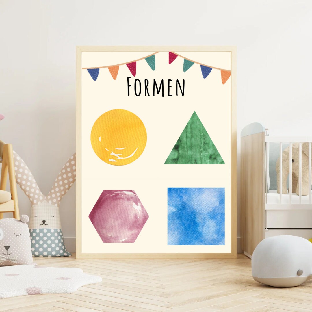Shapes Poster, Shapes, Murals Geometric Shapes, Learn Shapes, Shapes ...