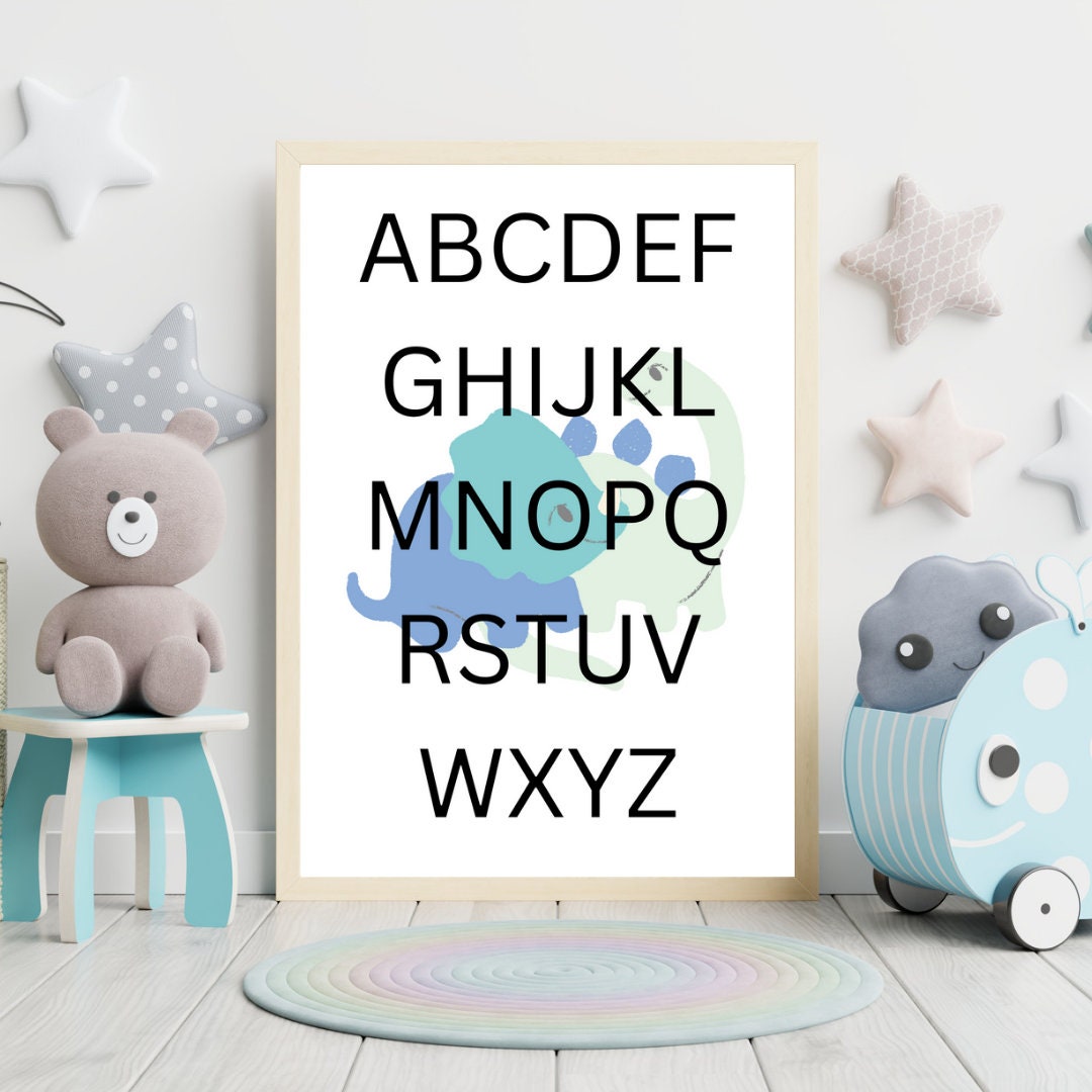 Abc Poster, Abc Poster Simple, Abc Poster Dino, Abc Poster to Print ...