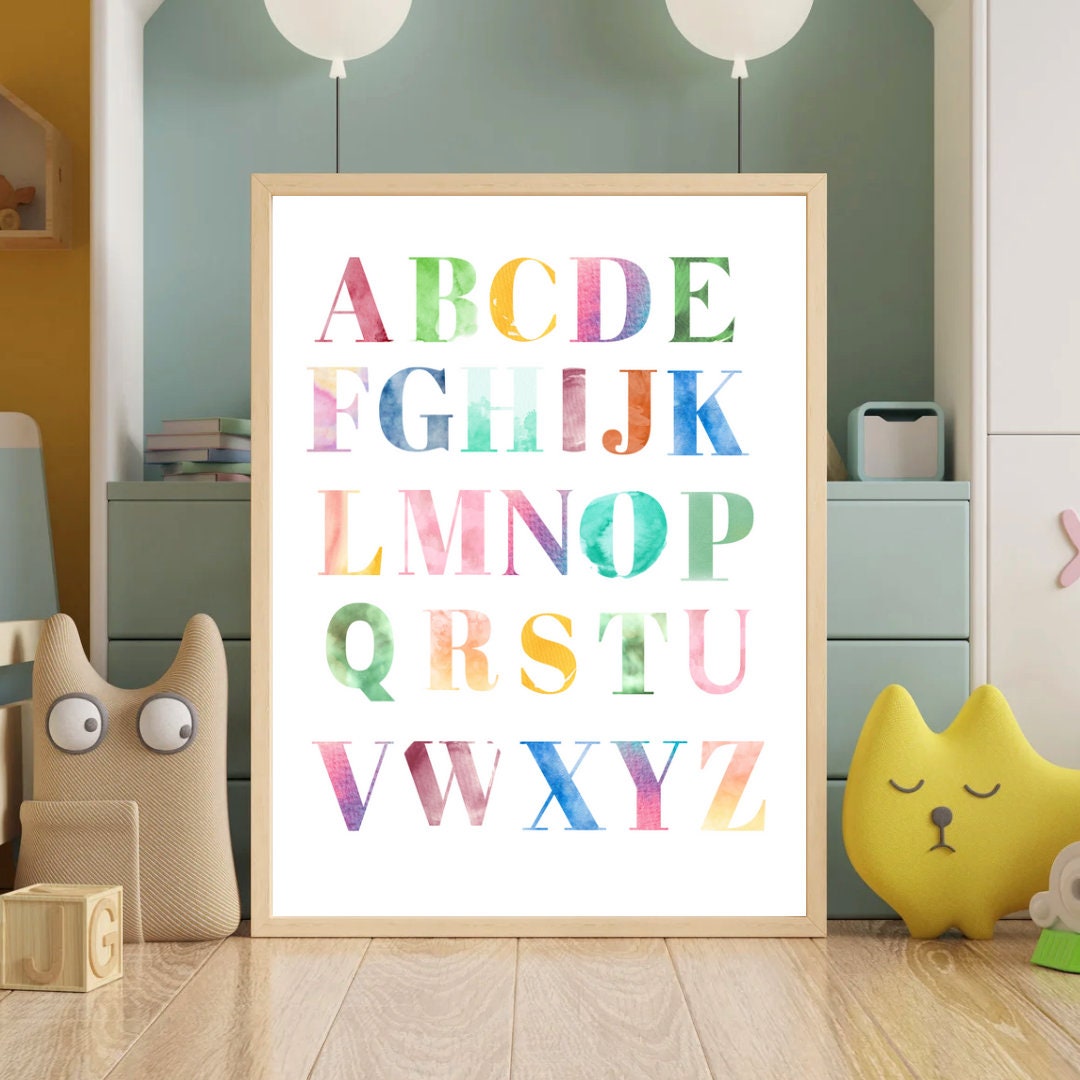 ABC Poster, Learn ABC, Poster Children's Room ABC, Simple ABC Poster ...