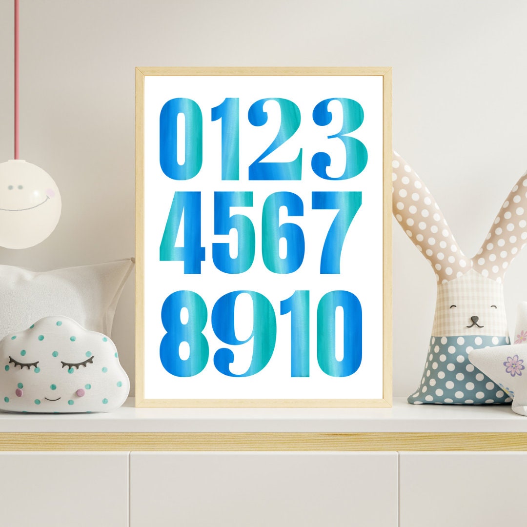 Numbers Poster, Numbers Poster to Print Out, Number Poster Children's ...