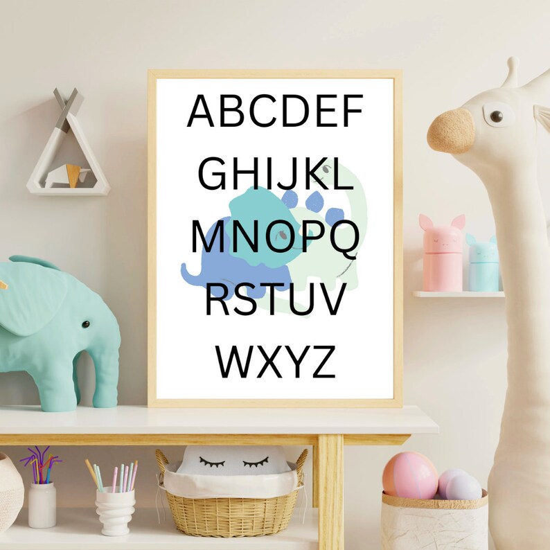 ABC Poster, ABC Poster Simple, ABC Poster Dinosaur, ABC Poster to Print ...