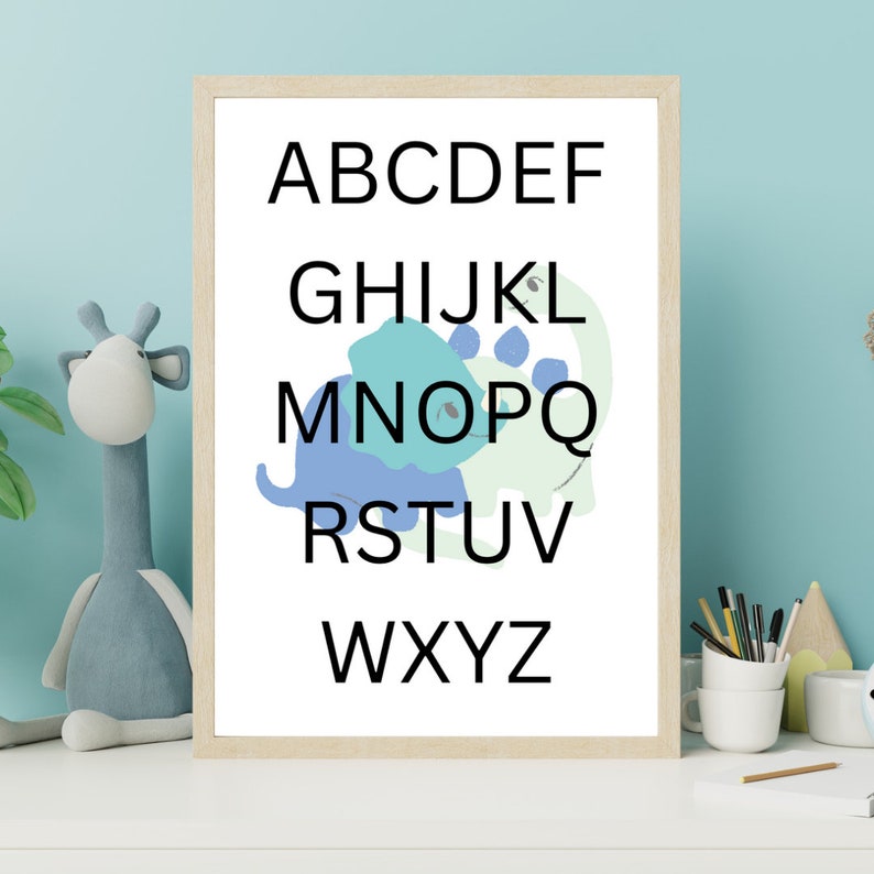 ABC Poster, ABC Poster Simple, ABC Poster Dinosaur, ABC Poster to Print ...