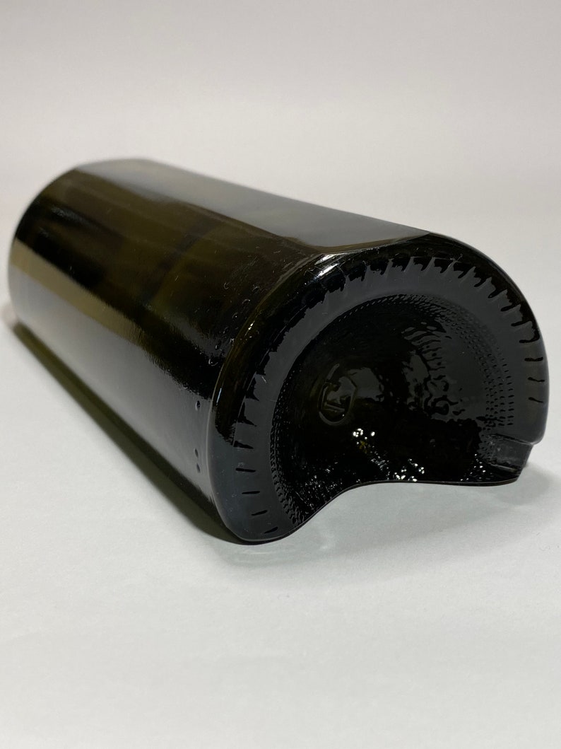 Recycled Wine Bottle Serving Dish, Artsy Green Glassware, Unique ...