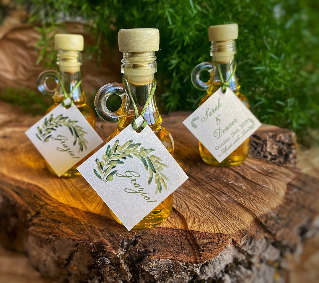 60 Pcs Olive Oil Bottles Olive Oil Favors Personalized Wedding Favors ...