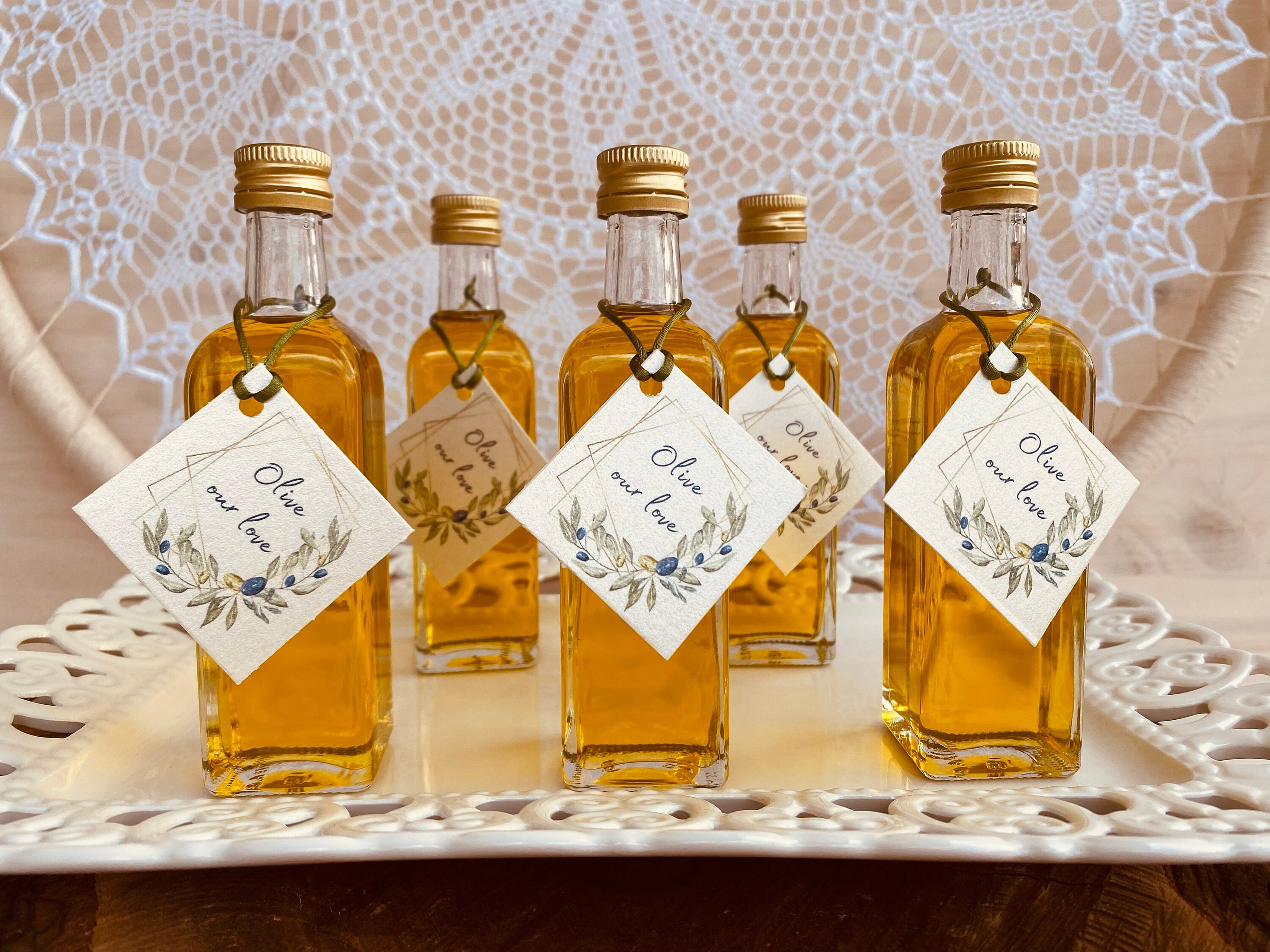 50 Pcs Olive Oil Bottles Olive Oil Favors Personalized Wedding Favors ...