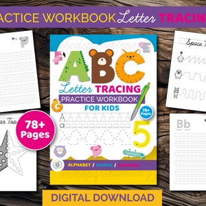 ABC Letter Tracing Practice Workbook for Kids: Learn to Write Alphabet ...