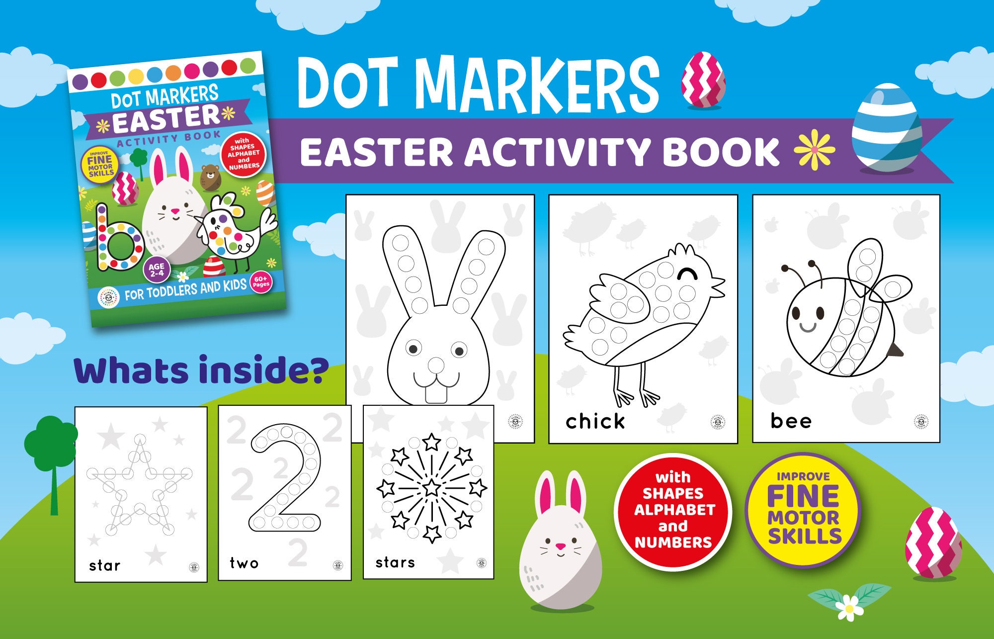 Easter Dot Markers Coloring Pages Digital Download, Dot Markers ...