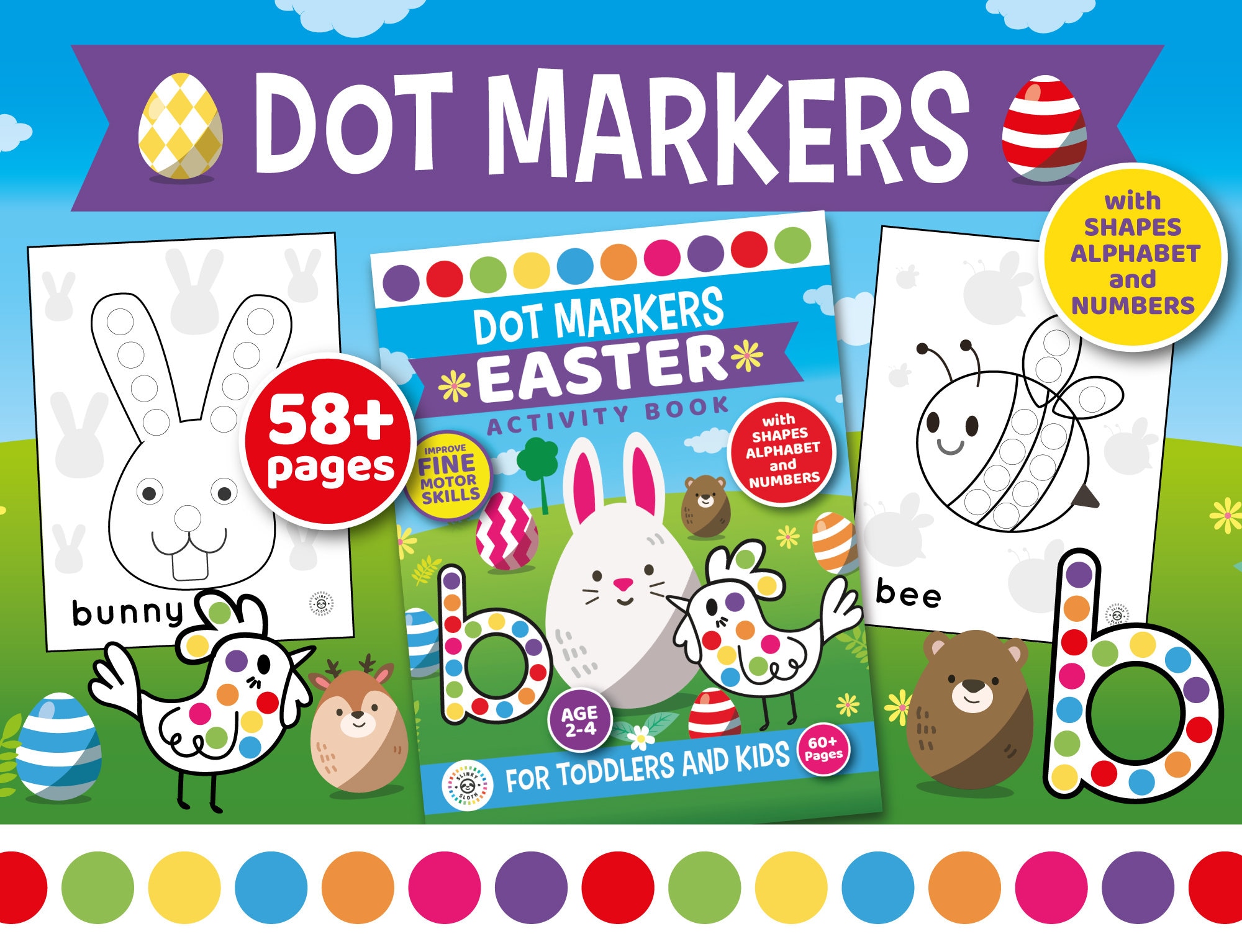 Easter Dot Markers Coloring Pages Digital Download, Dot Markers ...
