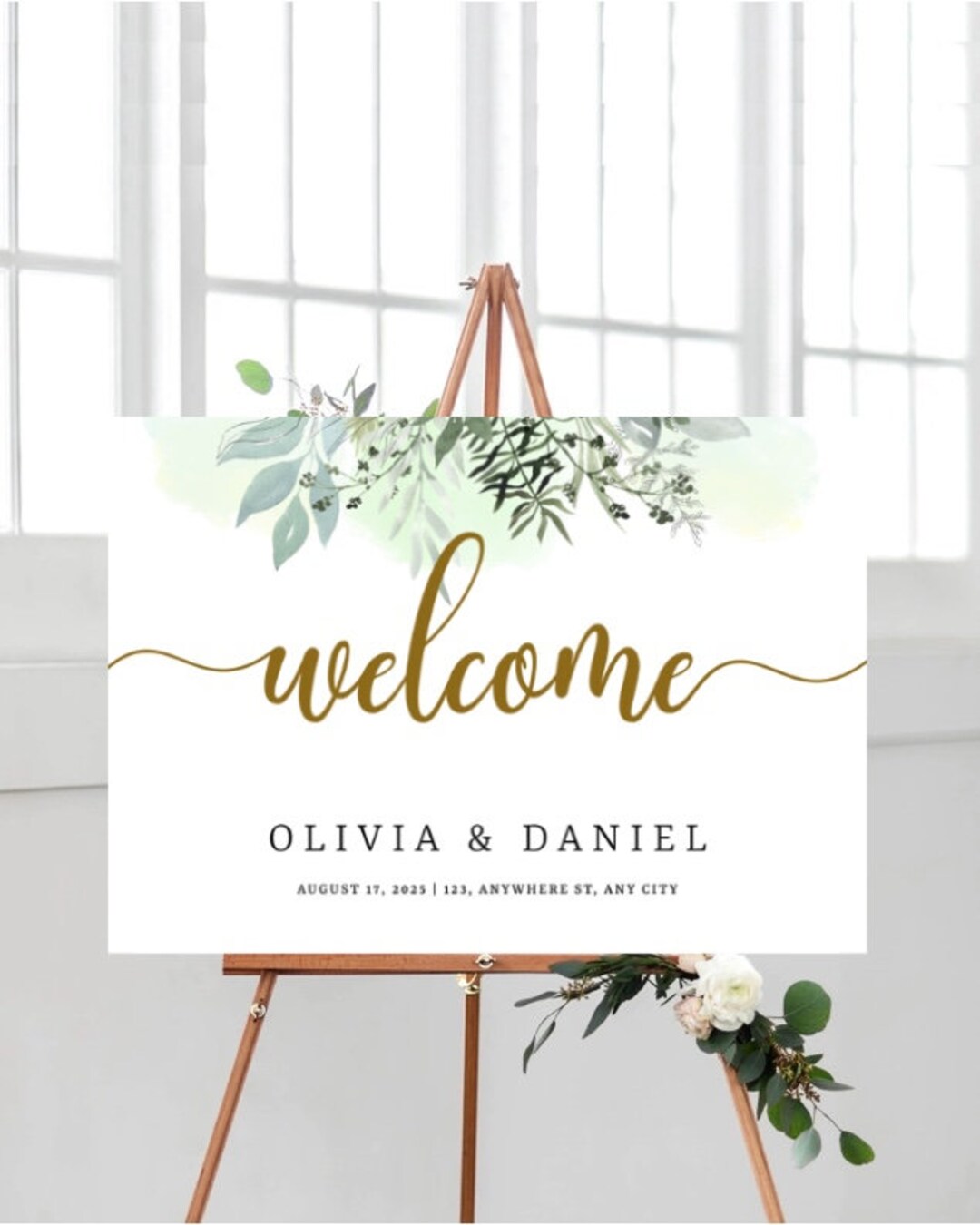 OLIVIA Editable Welcome Sign, Welcome, Digital Template, Custom ...