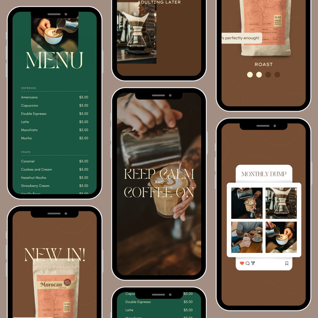 Coffee Shop Canva Template | Barista Social Media | Social Media and ...