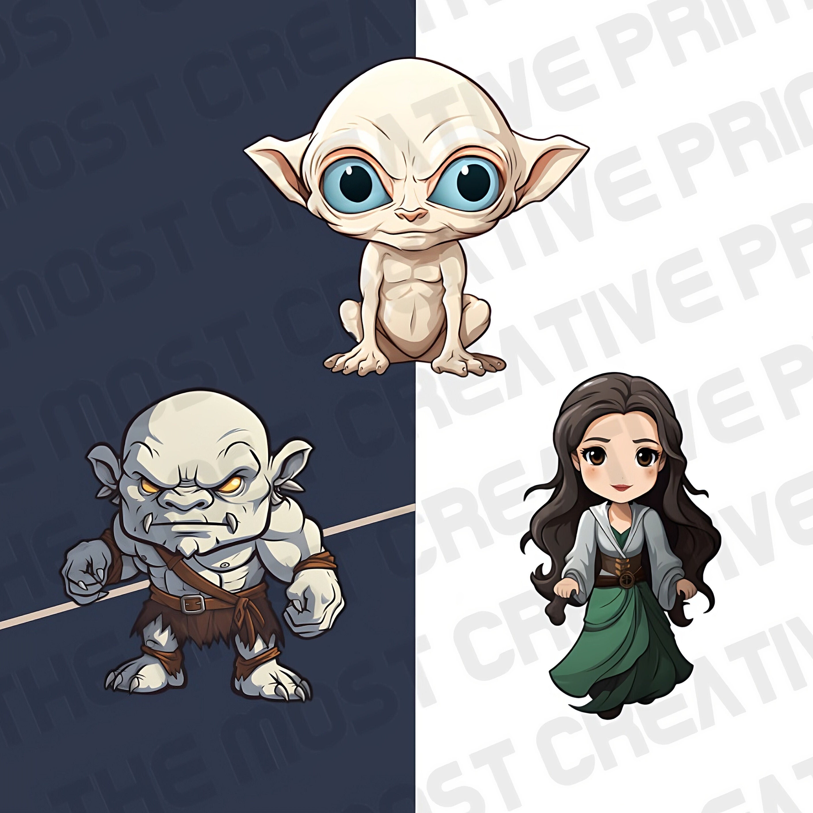 Lord of the Rings Sticker PNG Pack Clipart Vector Style Bundle 14 LOTR ...