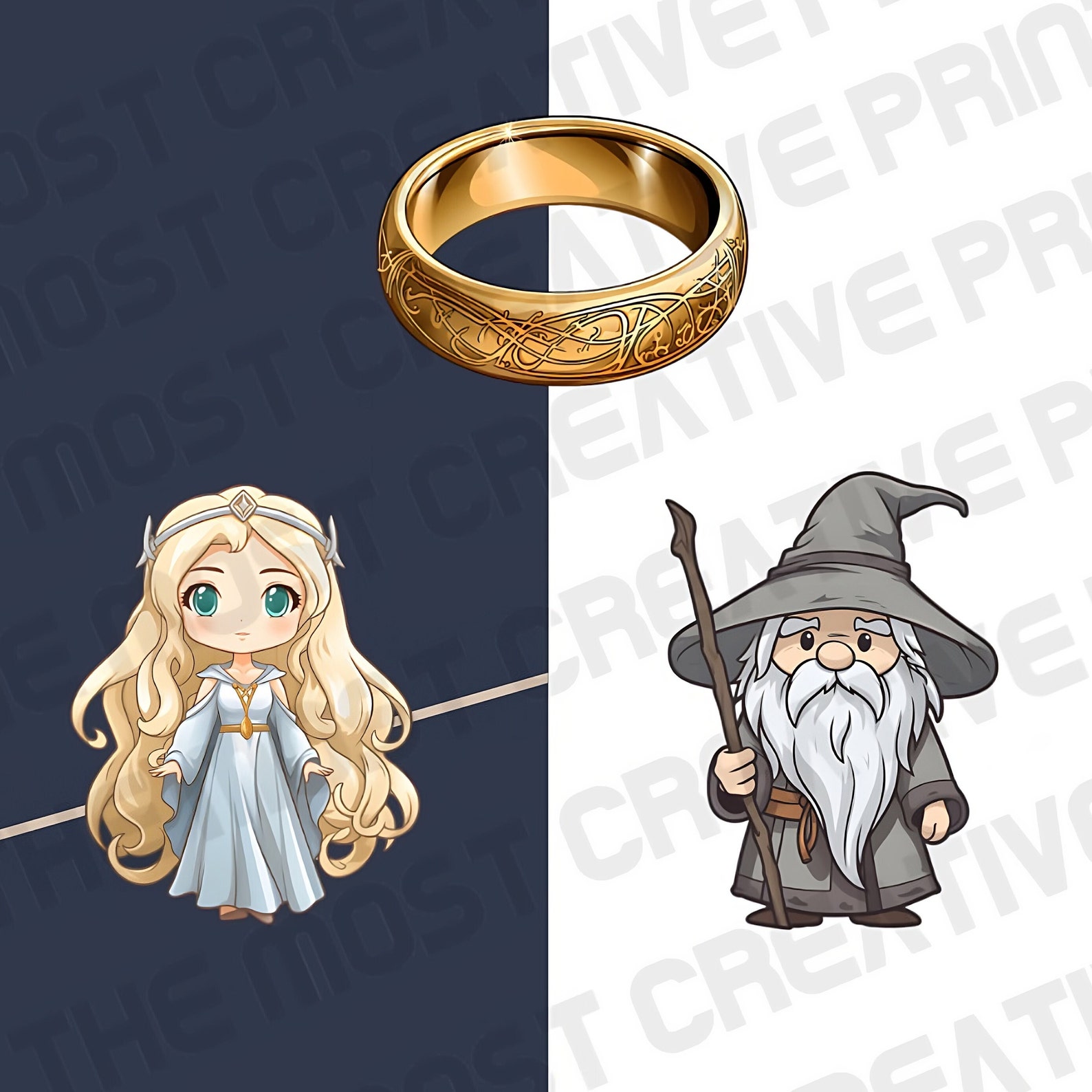 Lord of the Rings Sticker PNG Pack Clipart Vector Style Bundle 14 LOTR ...