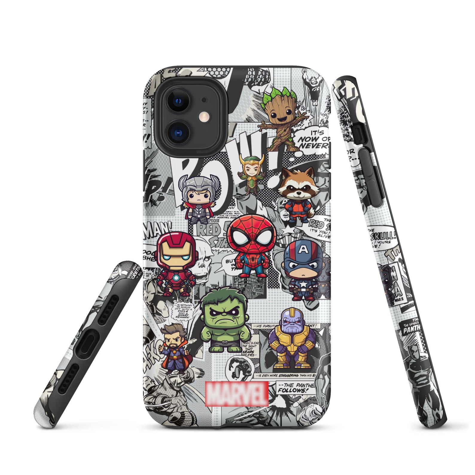 Superheroes Sticker PNG Pack Chibi Vector Cute Clipart Bundle of 19 ...