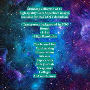 Superheroes Sticker PNG Pack Chibi Vector Cute Clipart Bundle of 19 ...