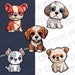 Cute Dogs Clipart Bundle Dog Vector Style Digital Art Set Puppy PNG SVG ...