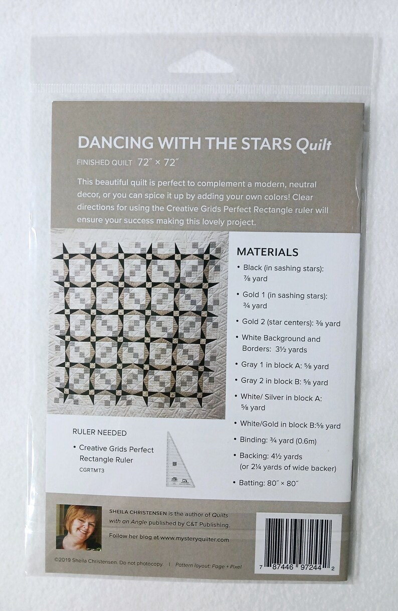 Dancing With the Stars Quilt Pattern, Finished Quilt Size 72 X 72 ...