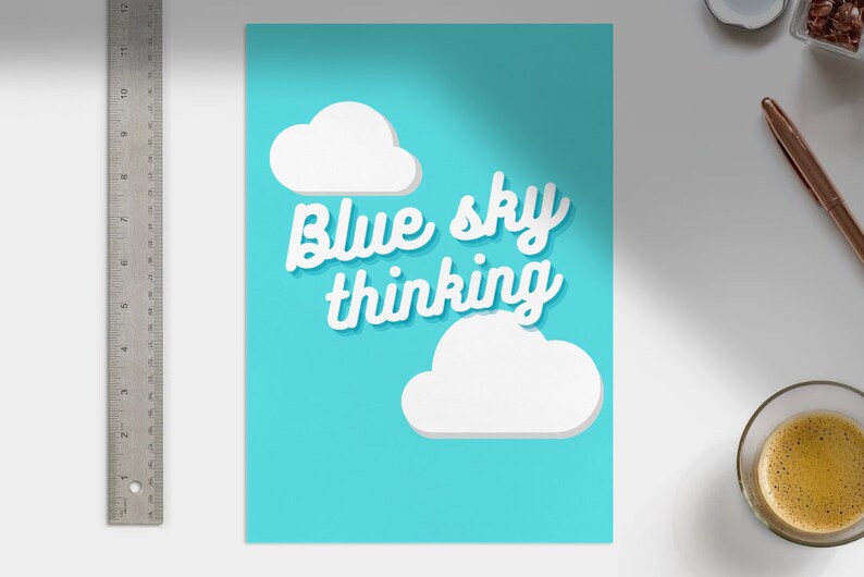 Blue Sky Thinking Corporate Business Sarcastic Home - Etsy
