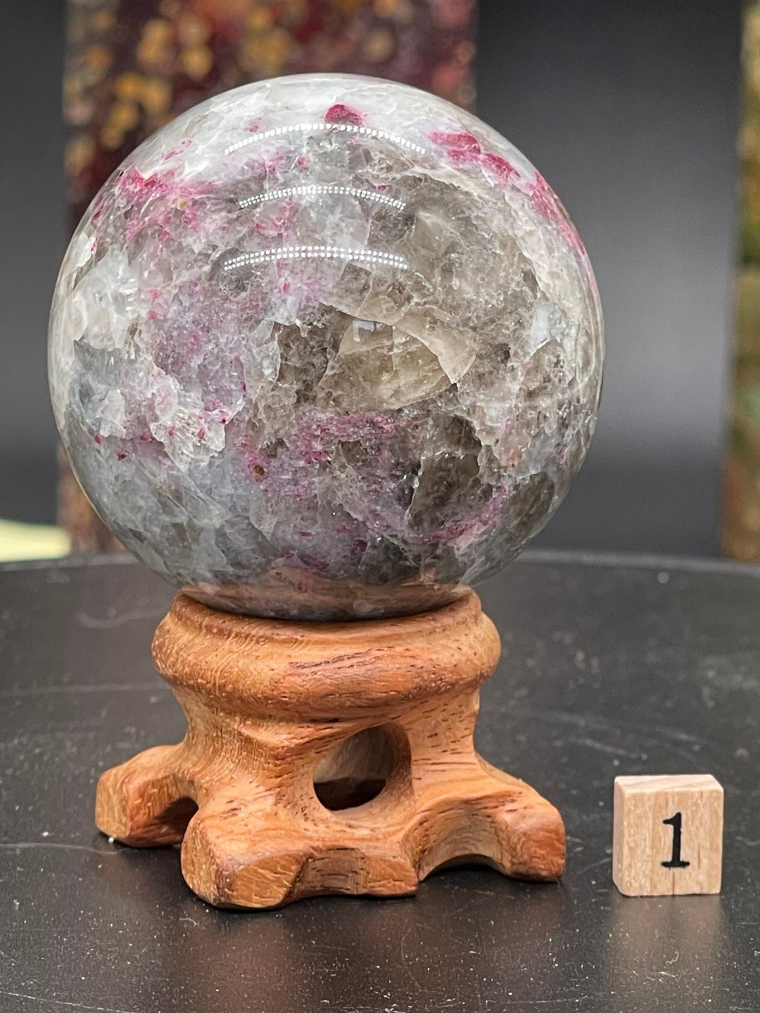 Pink Tourmaline Crystal Spheres/palm, Orbs, Globes, Spiritual Home ...