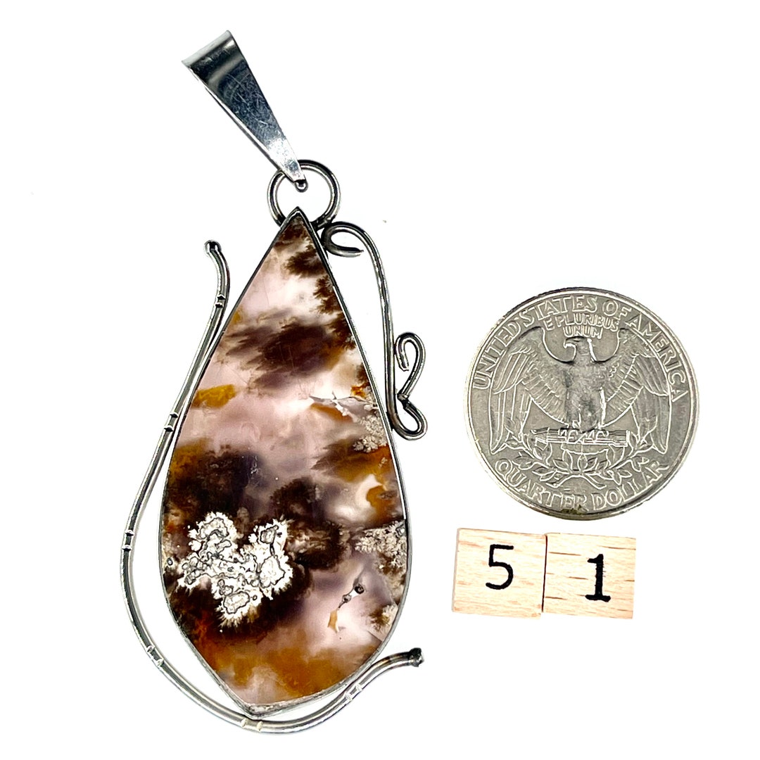 Joyería de ágata musgosa premium / Engaste de acero inoxidable / Varios ...