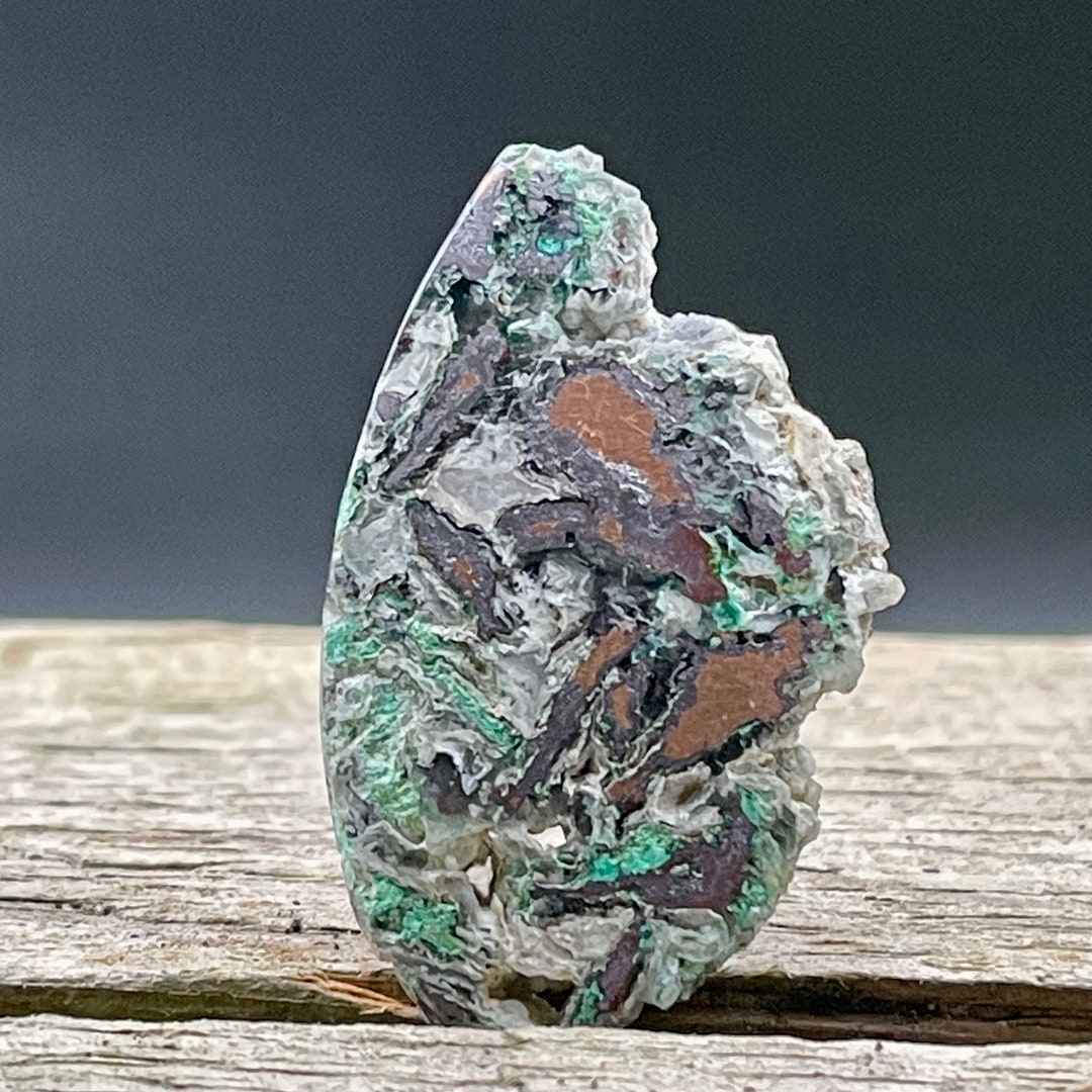 Premium Semi-polished Chrysocolla Slabs | Communication Stone | Copper ...