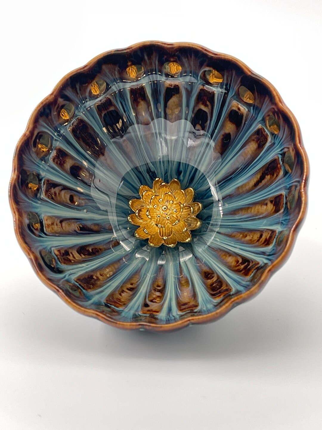 Tenmokus Tea Cups in Gift Boxes, Some With Real 3D Golden Design - Etsy