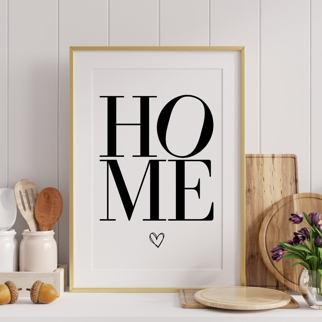 Modern Home Quote Print for Home Decor | Kitchen Print | Living Room ...