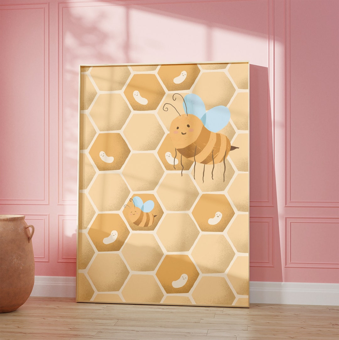 Bee Honeycomb Poster I Bee Poster, Honeycomb Poster, Bee Poster, Bee ...