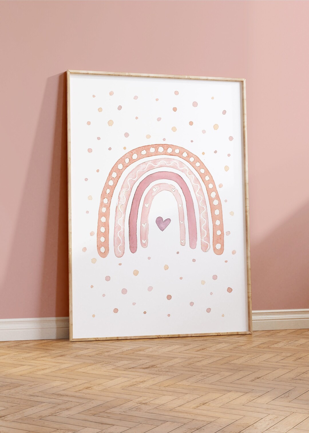 Pastel Rainbow Poster Old Pink Dotted I Rainbow Poster, Montessori ...