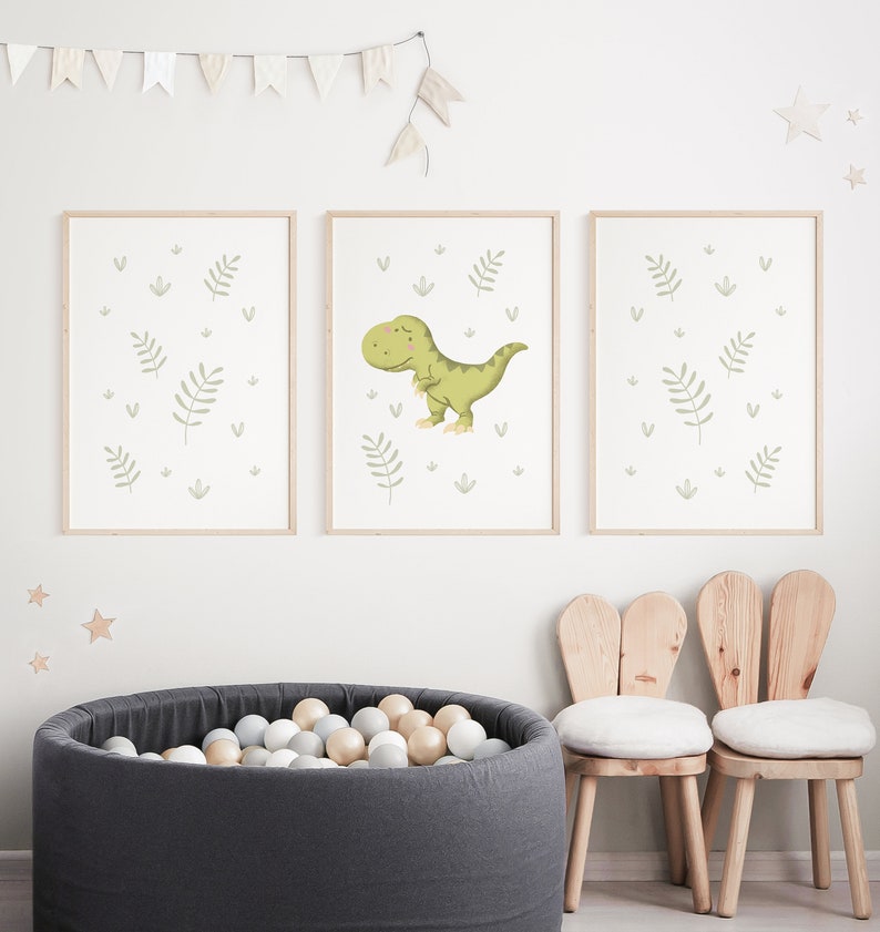David Dino Poster Set I Dinosaur Poster, T-rex Poster, Tyrannosaurus ...