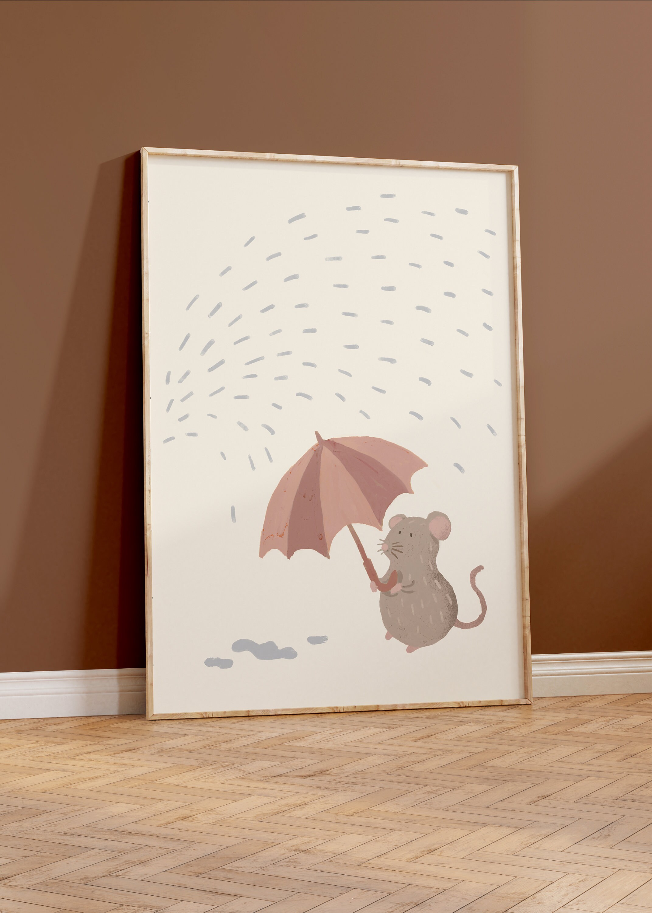 Mattis Mouse Poster Brown I Children's Room, Living Room Decoration ...