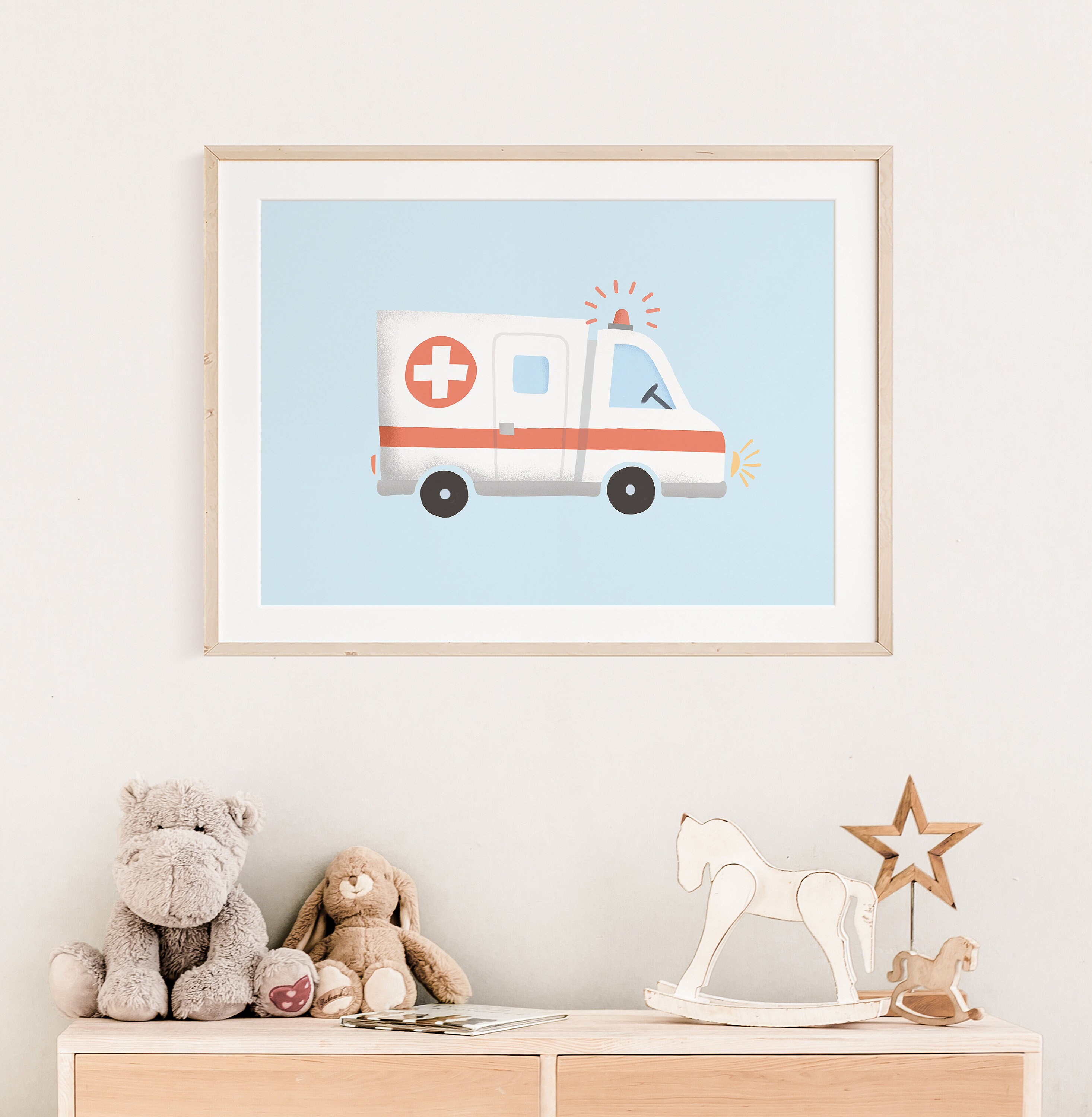 Ambulance Poster I Hospital Car Wall Decor Baby Boy Girl Doctor ...
