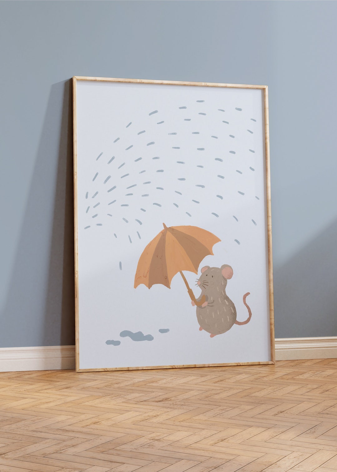 Mattis Mouse Poster Blu I Camera per bambini, Decorazione soggiorno ...