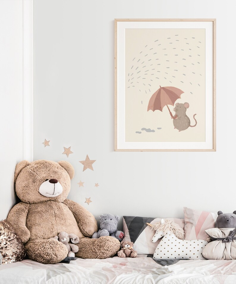 Mattis Mouse Poster Brown I Children's Room, Living Room Decoration ...