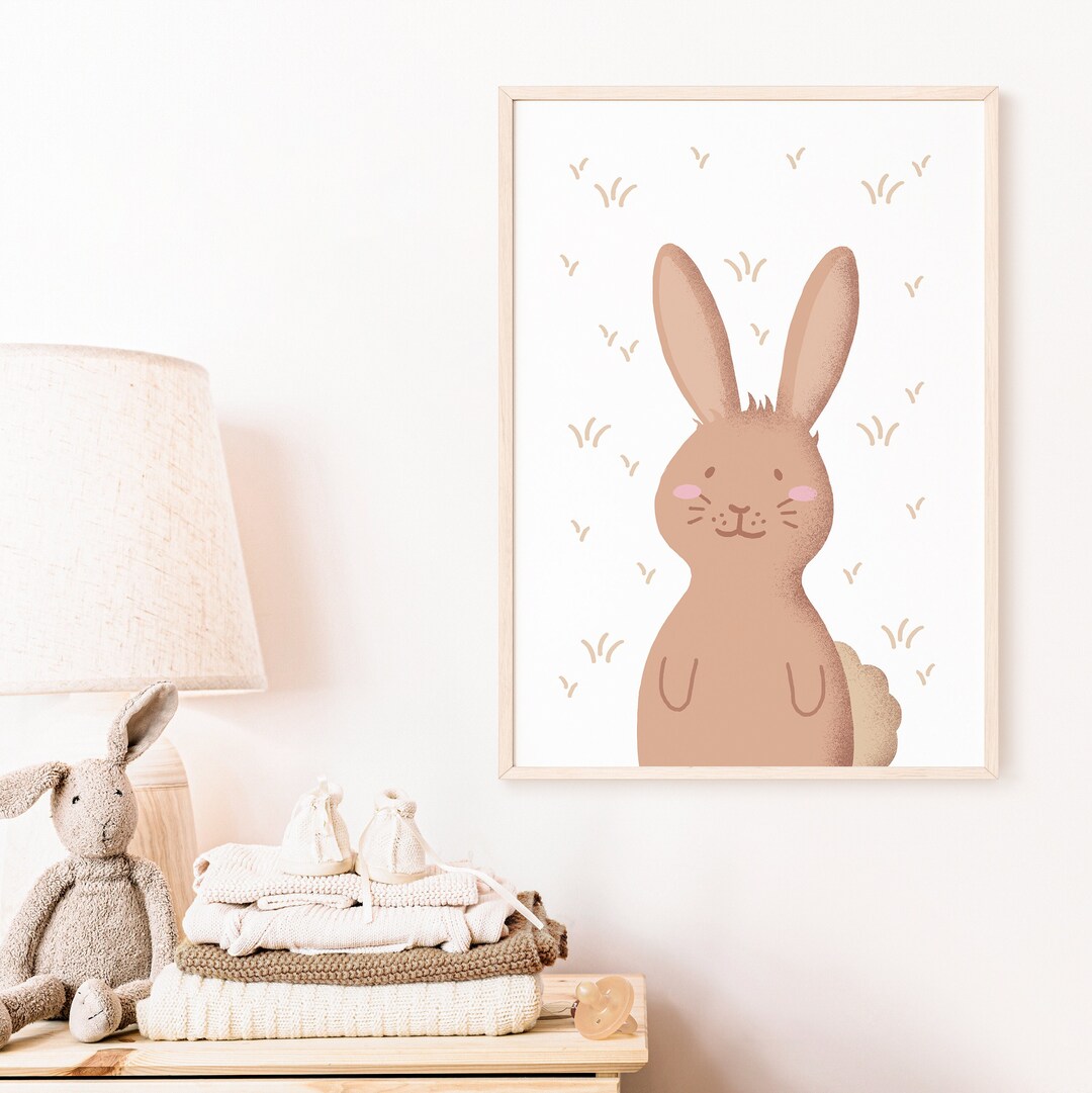 Hugo Rabbit Poster I Rabbit Poster, Forest Animal Poster, Animal Poster ...