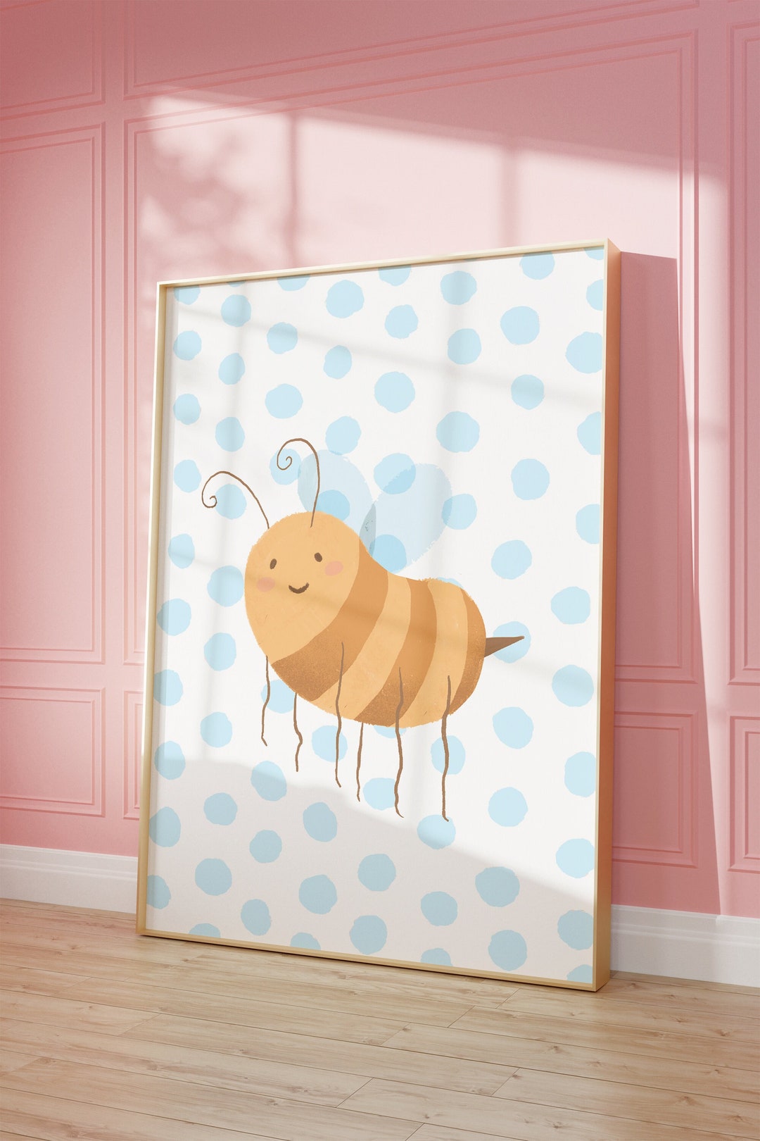 Bella Bee Poster Dotted I Children's Room Poster Bee, Bee Poster, Bee ...