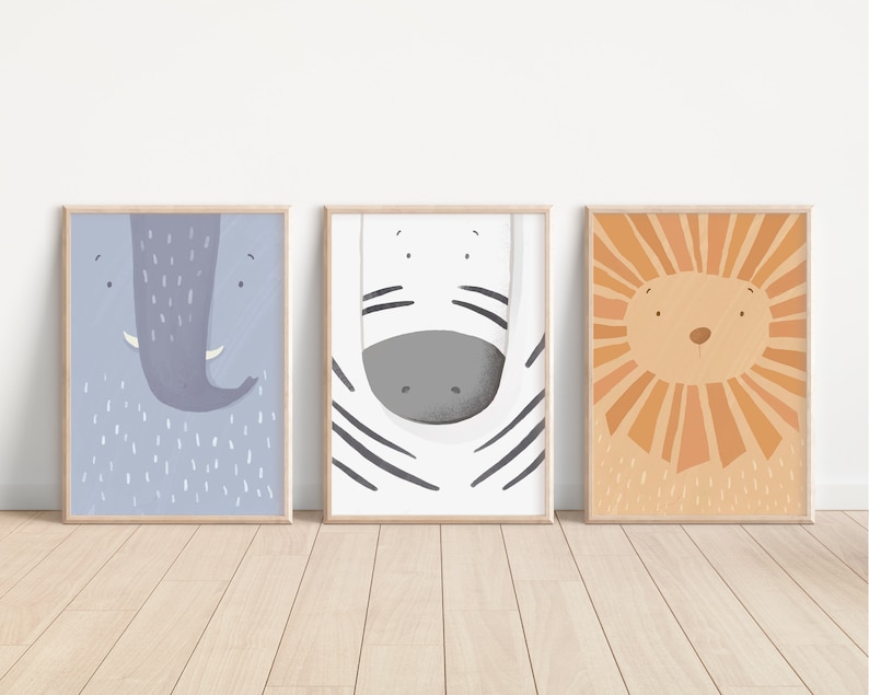 Safari Poster Set I Safari, Jungle, Children's Room, Living Room ...