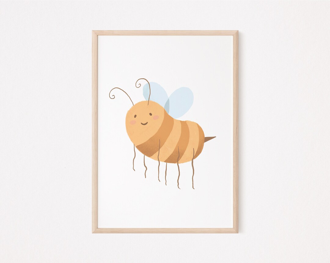 Bella Bee Poster White I Children's Room Poster Bee, Bee Poster, Bee ...