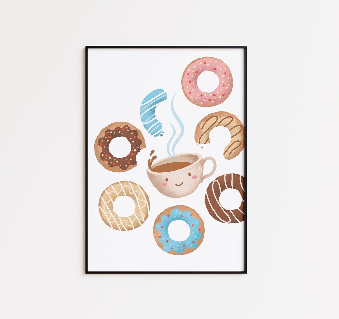 Donut Coffee Poster I Sweets Poster, Donut Poster, Donut Poster, Coffee ...