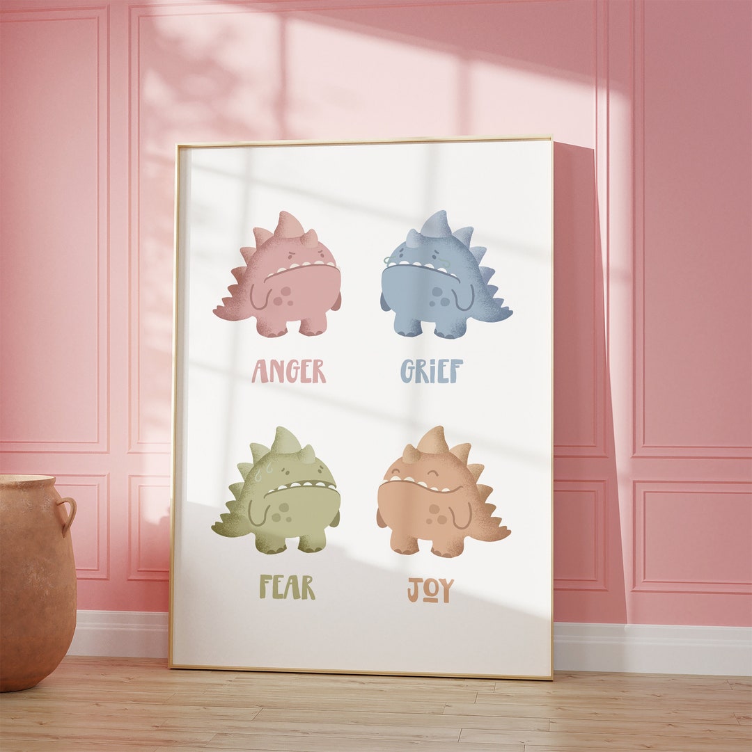 Feelings Monster Poster English Pastel I Emotions Poster, Educational ...