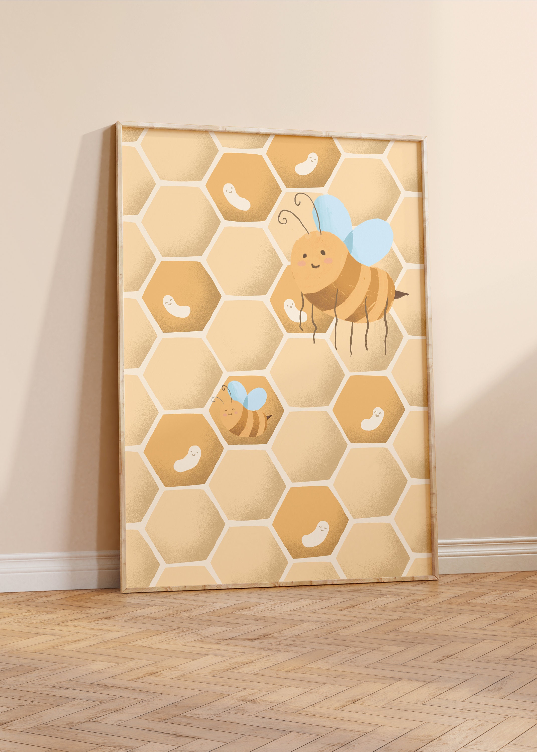 Bee Honeycomb Poster I Bee Poster, Honeycomb Poster, Bee Poster, Bee ...