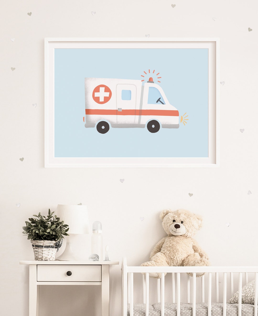 Ambulance Poster I Hospital Car Wall Decor Baby Boy Girl Doctor ...